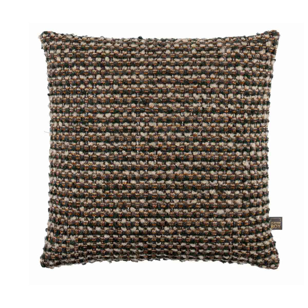 Benson Cushion in Green and Copper - Small Square